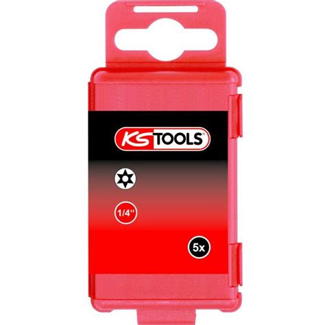 KS TOOLS 1 4 Embouts Torx percé TORSIONpower 75 mm TB10 918 3651