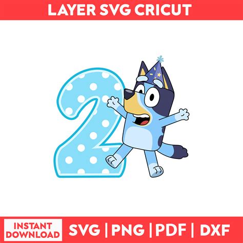 Bluey 2 Birthday Of The Birthday Svg Bluey Birthday Svg Pn Inspire