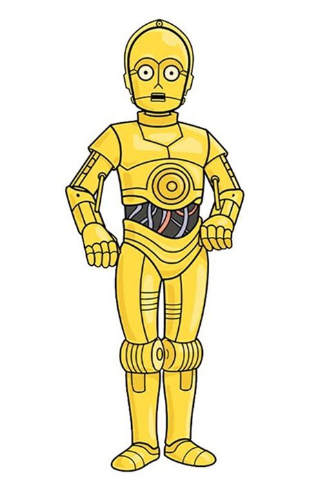C Po Drawing In Drawing Tutorial Easy Star Wars Drawings Easy