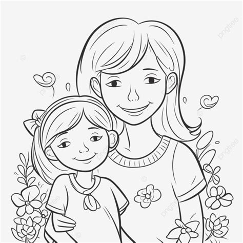 Matar Electrizar Ambulancia Dibujo De Madre E Hija Para Colorear Acero