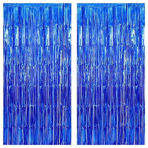 KatchOn Xtralarge Blue Fringe Backdrop 8x3 2 Feet Pack Of 2 Blue