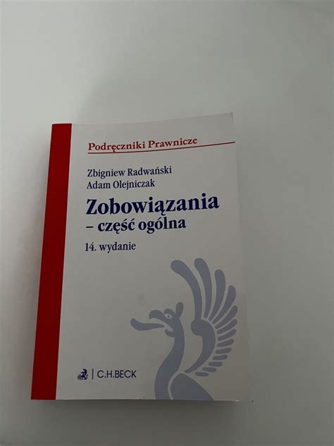 Zobowiązania część ogólna Zbigniew Radwański Sulechów OLX pl