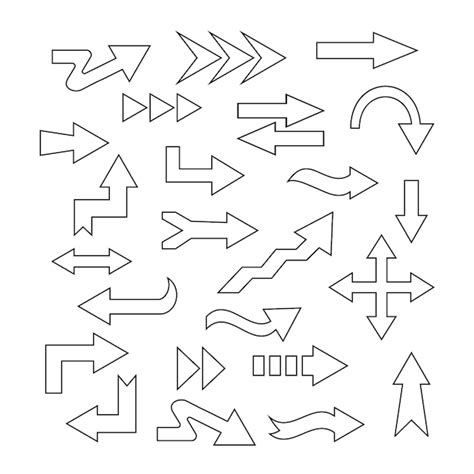 Icono De Flecha Conjunto De Flechas Planas Vectoriales Vector Premium