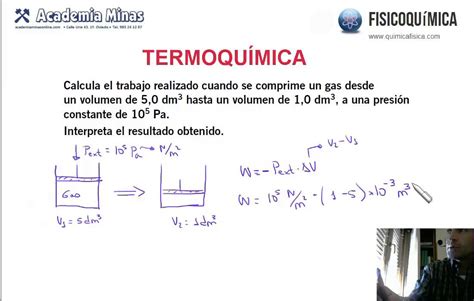 1 Termoquímica Cálculo del trabajo YouTube