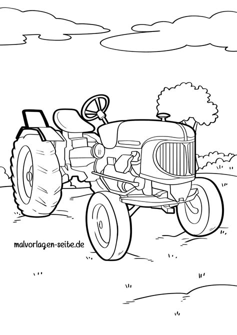 Malvorlage Traktor Ausmalbild Kostenlos Herunterladen