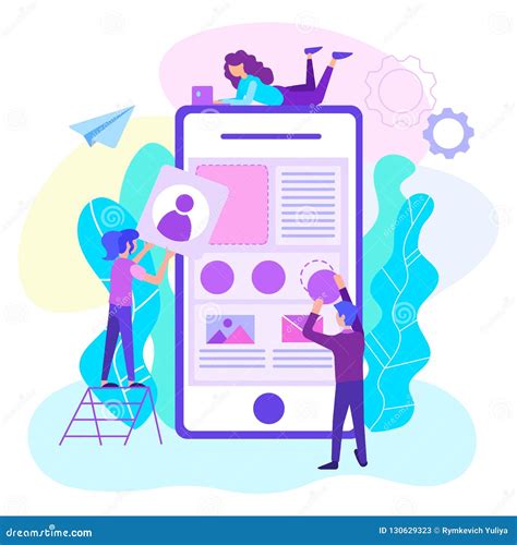 Web Mobile App Development Concept Stock Vector Illustration Of