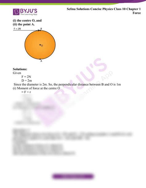 Solution Selina Solutions Concise Physics Class Chapter Force