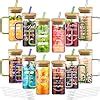 Amazon Uiifan 12 Pcs Thank You Glass Cups With Lids Straws 13 5 Oz