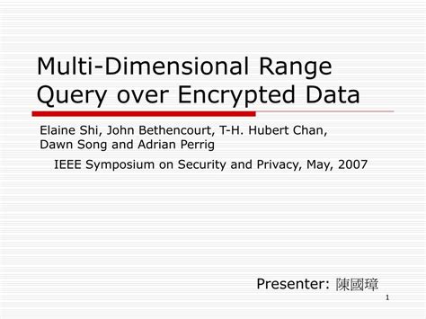 ppt multi dimensional range query over encrypted data powerpoint presentation id 4032333