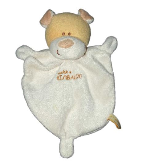 Doudou Plat Ours Blanc Beige Petit KIMBALOO La Halle