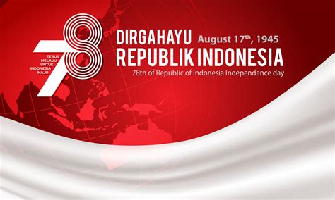 Indonesia Independence Day 17 August Concept Illustration 78 Years
