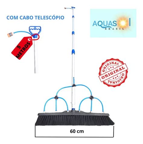 Vassoura Limpeza Placa Solar 5 Metros De Cabo E 60cm Escova