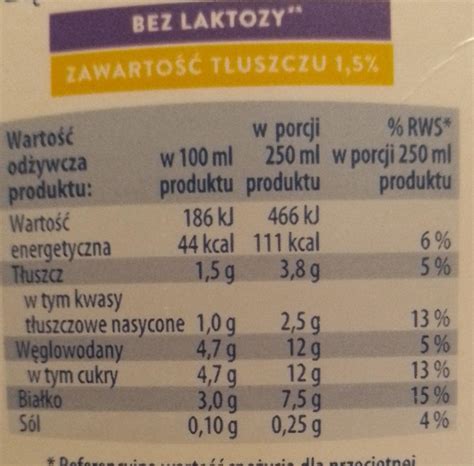 mleczna dolina mleko uht częściwo odtłuszczone bez laktozy Mleczna