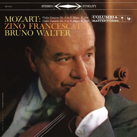 Mozart Violin Concertos Nos 3 4 Remastered De Bruno Walter