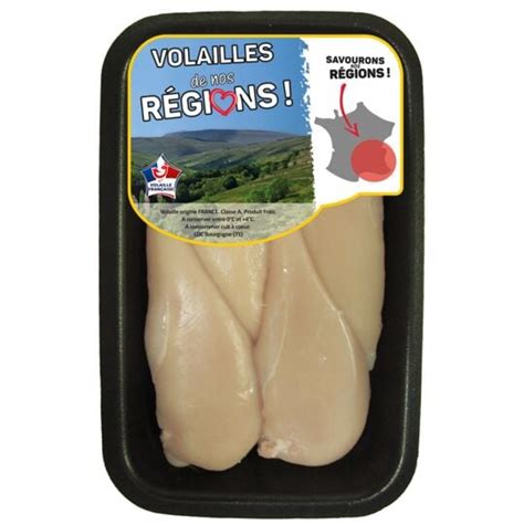 Filet De Poulet Blanc LES VOLAILLES DE NOS REGIONS La Barquette De