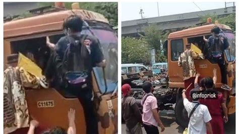 Viral Detik Detik Sopir Truk Dipukuli Pengantar Jenazah Nekat Melaju