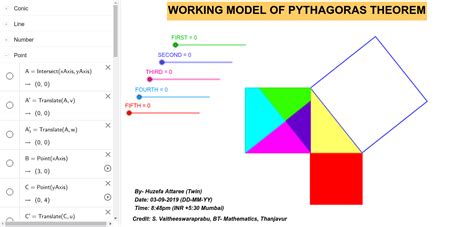 pythagoras theorem model 3d