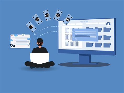Cyber Thief Internet Scammer Thief Steals Money From Online Wallet