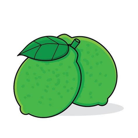 Premium Vector Lime Fresh Lime Fruit Icon Cartoon Logo Vector Lime Fruit
