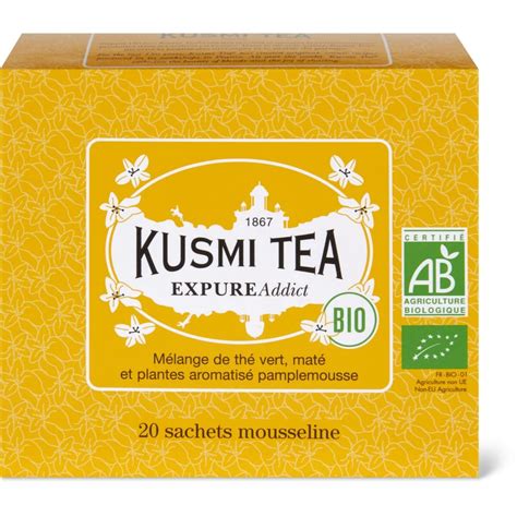 Kusmi Tea Expure Addict Bio Grüner Tee Mate Pflanze Grapefruit