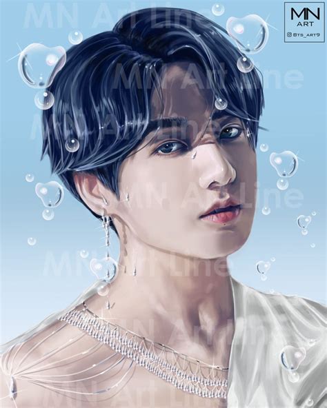BTS Jungkook Fanart Print BTS JK Digital Fan Art Print Etsy
