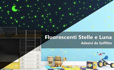 Stelle Adesive Fluorescenti Da Parete 455 Pezzi Autoadesive Stelle E