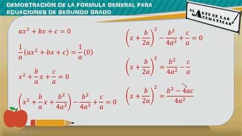 F Rmula General Para Ecuaciones Cuadr Ticas Demostraci N Youtube