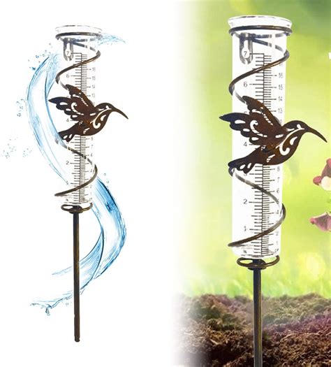 YOYIAG Pluviomètre de jardin en verre avec échelle claire pour jardin