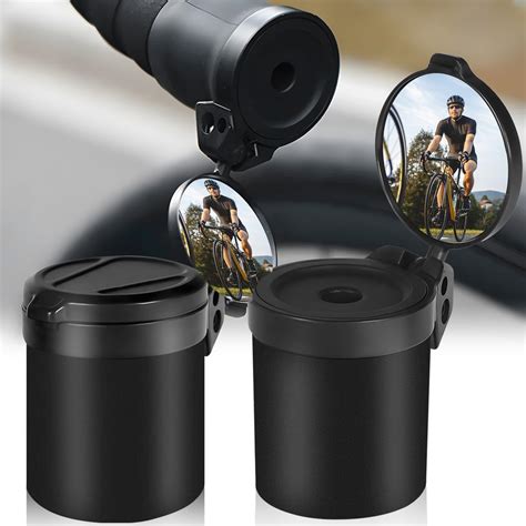 TAGVO Miroirs De Vélo Miroir Convexe pour Guidon 360 Réglable Haute