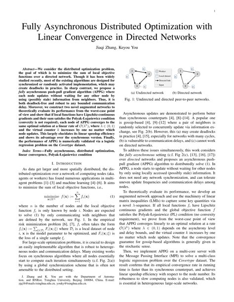 pdf fully asynchronous distributed optimization with linear convergence in directed networks