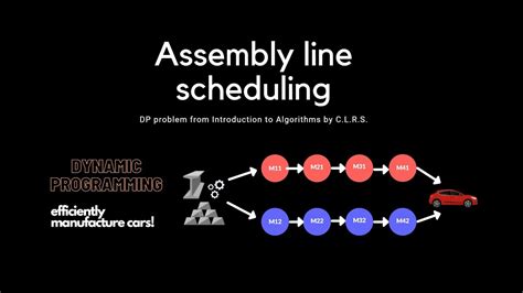 dynamic programming assembly line scheduling youtube