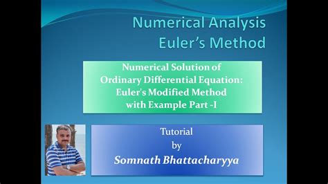 numerical analysis solving ordinary differential equations using euler s modified metho with