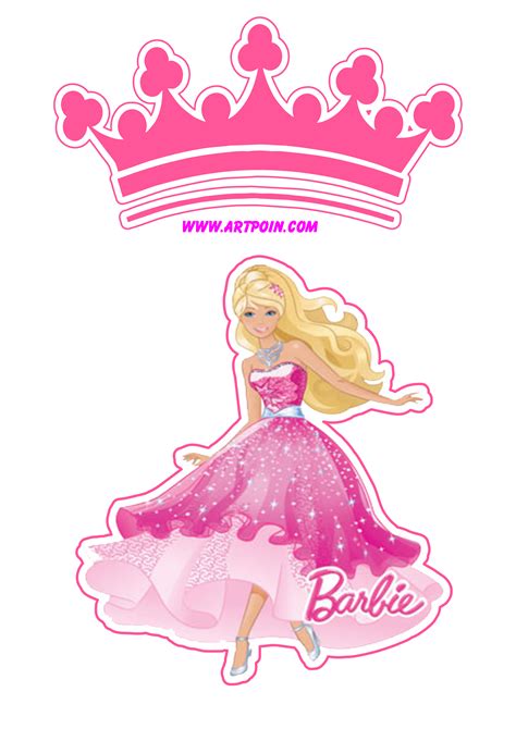 Topo De Bolo Para Imprimir Barbie Princesa Estrelas Brilhantes Verloop Io