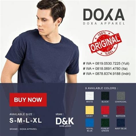 Jual KAOS POLOS DOXA APPAREL SOFTSTYLE ORIGINAL WARNA S M L XL