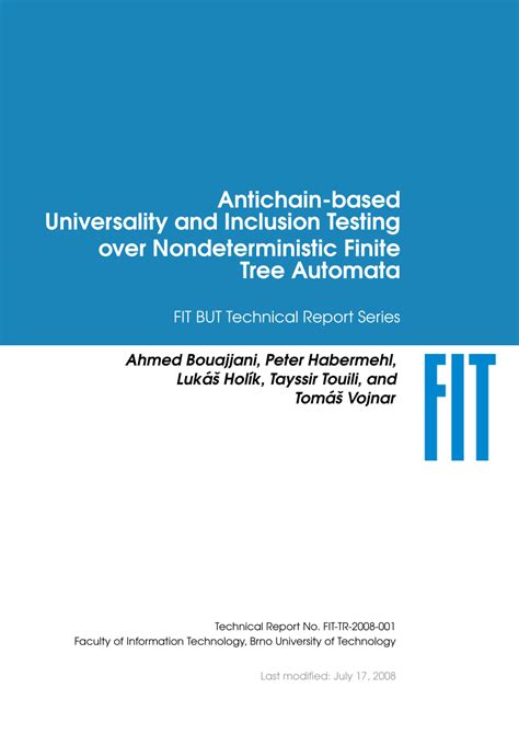 pdf antichain based universality and inclusion testing over nondeterministic finite tree automata