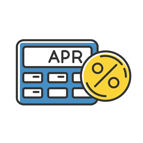 Annual Percentage Rate Calculator Color Icon Financial Report Economy