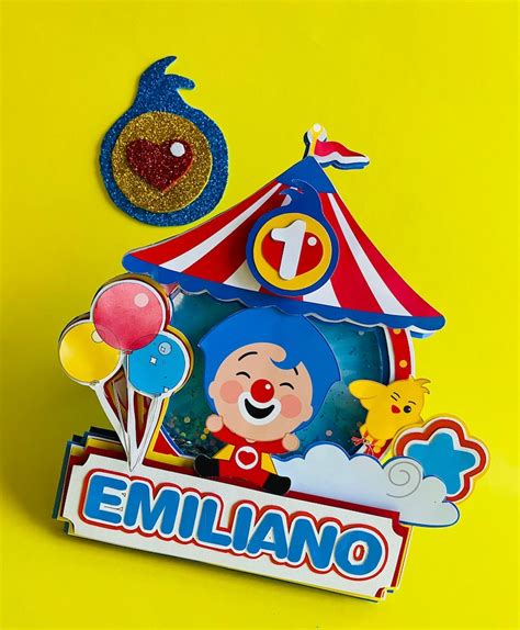 Cake Topper Plim Plim Cake Topper Personalizado Adorno De Pastel 3D