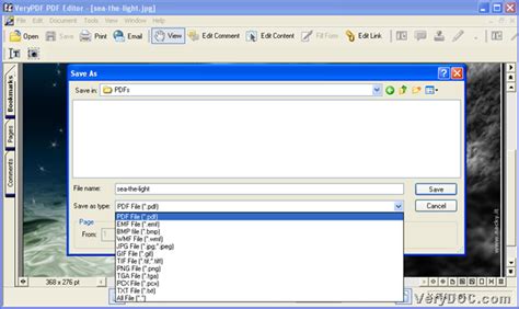 how to create pdf from image emf wmf bmp tiff png tga pcx verydoc knowledge base