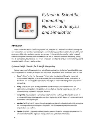 Python In Scientific Computing Pdf