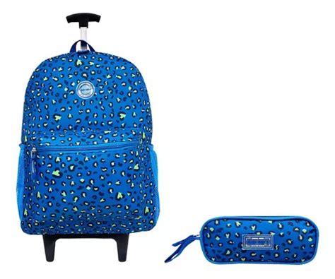 Mochila Bolsa Rodinhas Universitária Feminina Animal Print MercadoLivre