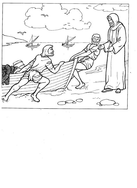 Jesus Calling Disciples Coloring Page
