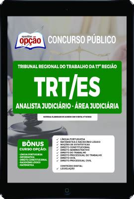 Apostila TRT ES PDF Analista Judiciário Área Judiciária 2022 Download