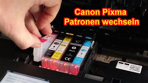 Canon Pixma Druckerpatronen Ersetzen Canon Drucker Patronen Wechseln