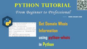 Python Network Processing Get Domain Whois Information Using Python