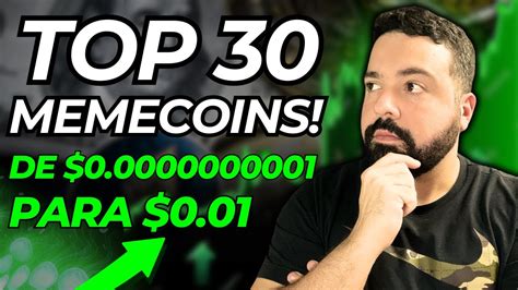AS 30 CRIPTOMOEDAS MEMECOINS QUE PODEM TE DEIXAR RICO EM 2024 YouTube