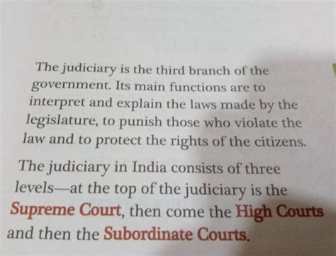 Write A Short Note On Judiciary Of IndiaWrite Atleast 15 Lines Brainly In