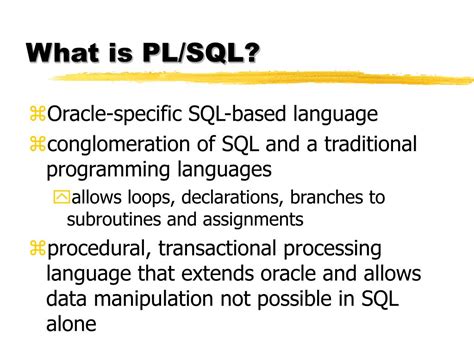 ppt pl sql powerpoint presentation free download id 4424668