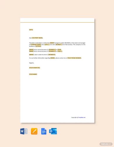 Proof Of Income Letter 13 Examples How To Write PDF