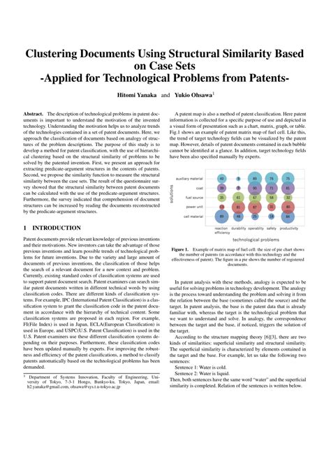 pdf clustering documents using structural similarity based on case sets applied for
