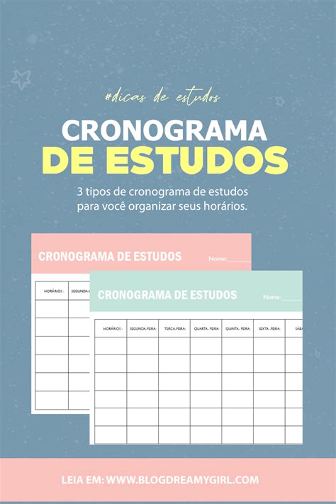 Cronograma De Estudo Gratuito Cronogramas De Estudo Rotina De